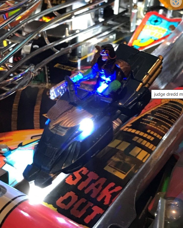 Judge Dredd JD Pinball Machine MOTORCYCLE LED mod | eBay