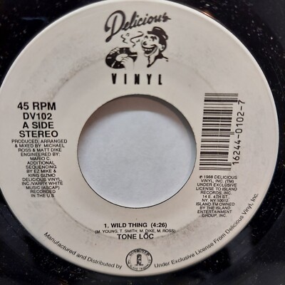Tone Loc, Wild Thing | Loc'ed After Dark, SRC Pressing, Promo 7" 45rpm ...