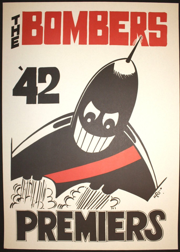 1897 - 2000 Essendon Premiers Weg posters X 16 Premiership Bombers ...