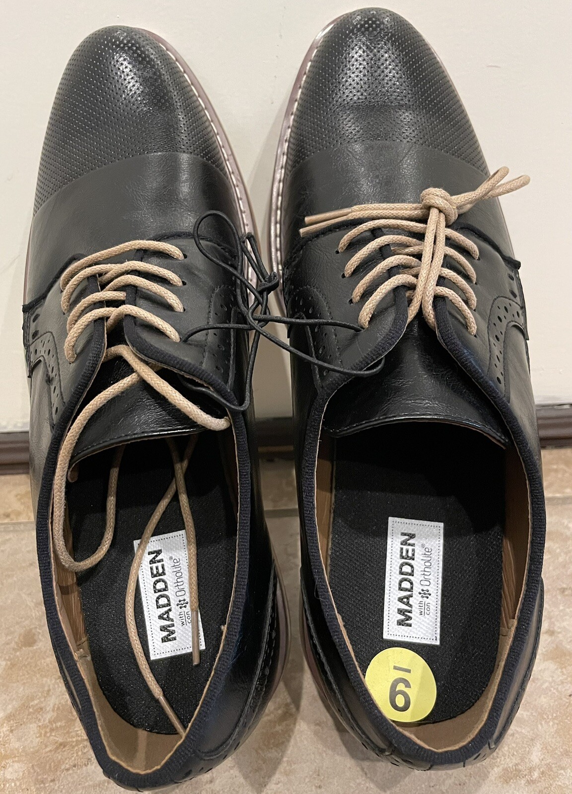 Steve Madden M-Bobby Oxford Black Ortholite Dress Shoes Men’s 9 | eBay