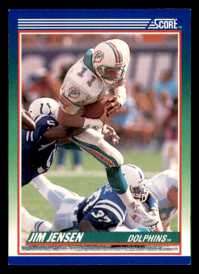 1990 Score Jim Jensen #84 Miami Dolphins | eBay
