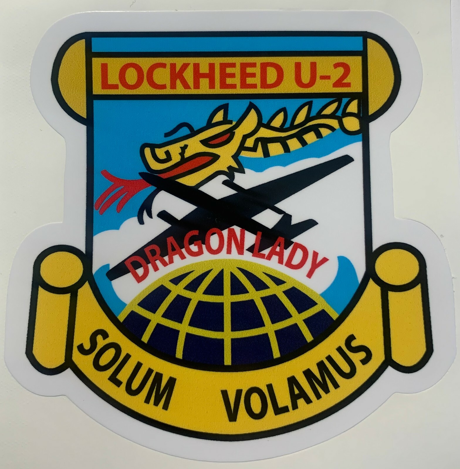 USAF Lockheed U-2 Dragon Lady Solum Volamus Sticker Waterproof New D239 ...