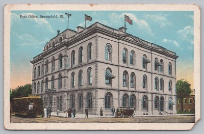 Post Office, Springfield, Illinois Postcard TS-29A | eBay