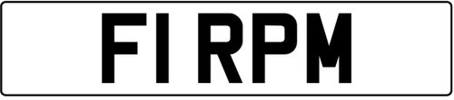 F1 Formula One Racing RPM Revs Race NUMBER PLATE UK personal ...