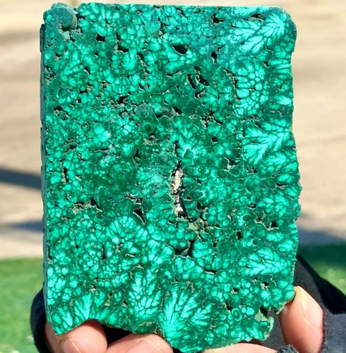 153g Malachite Slice Natural Polished Freeform Reiki Healing Crystal Gemstone | eBay