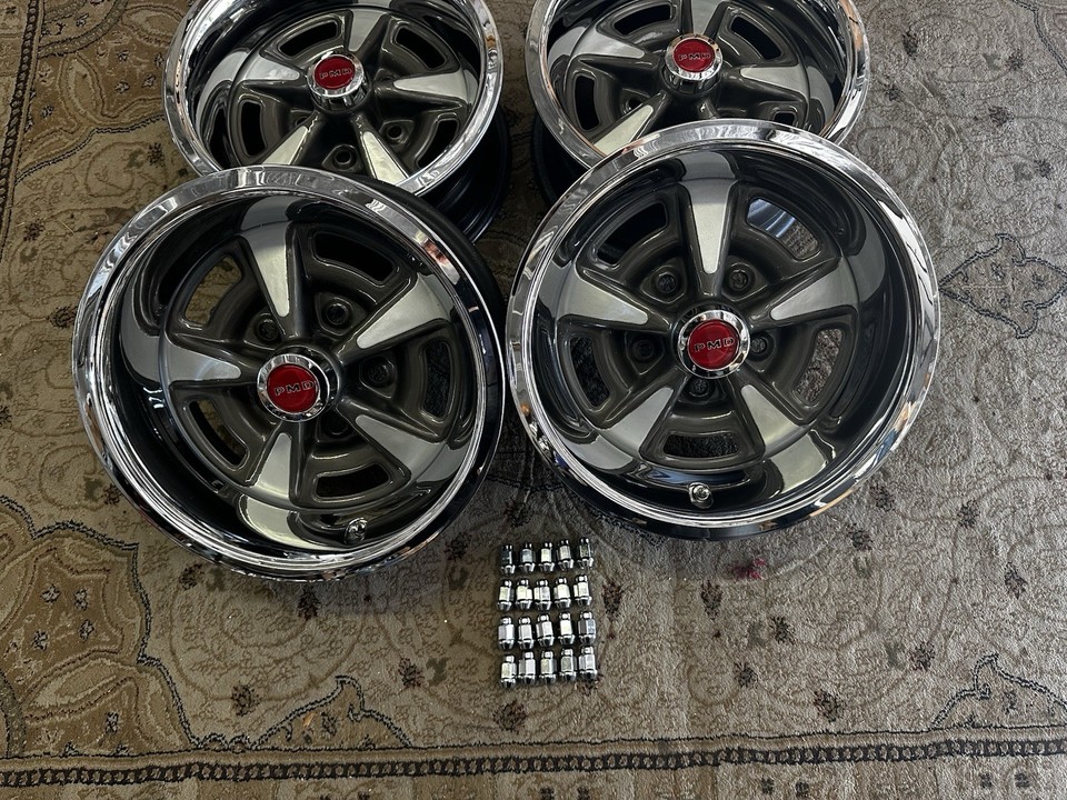 PONTIAC 70s RALLY II WHEELS (4) 14x6 FIREBIRD GTO LEMANS KM CODE SET ...