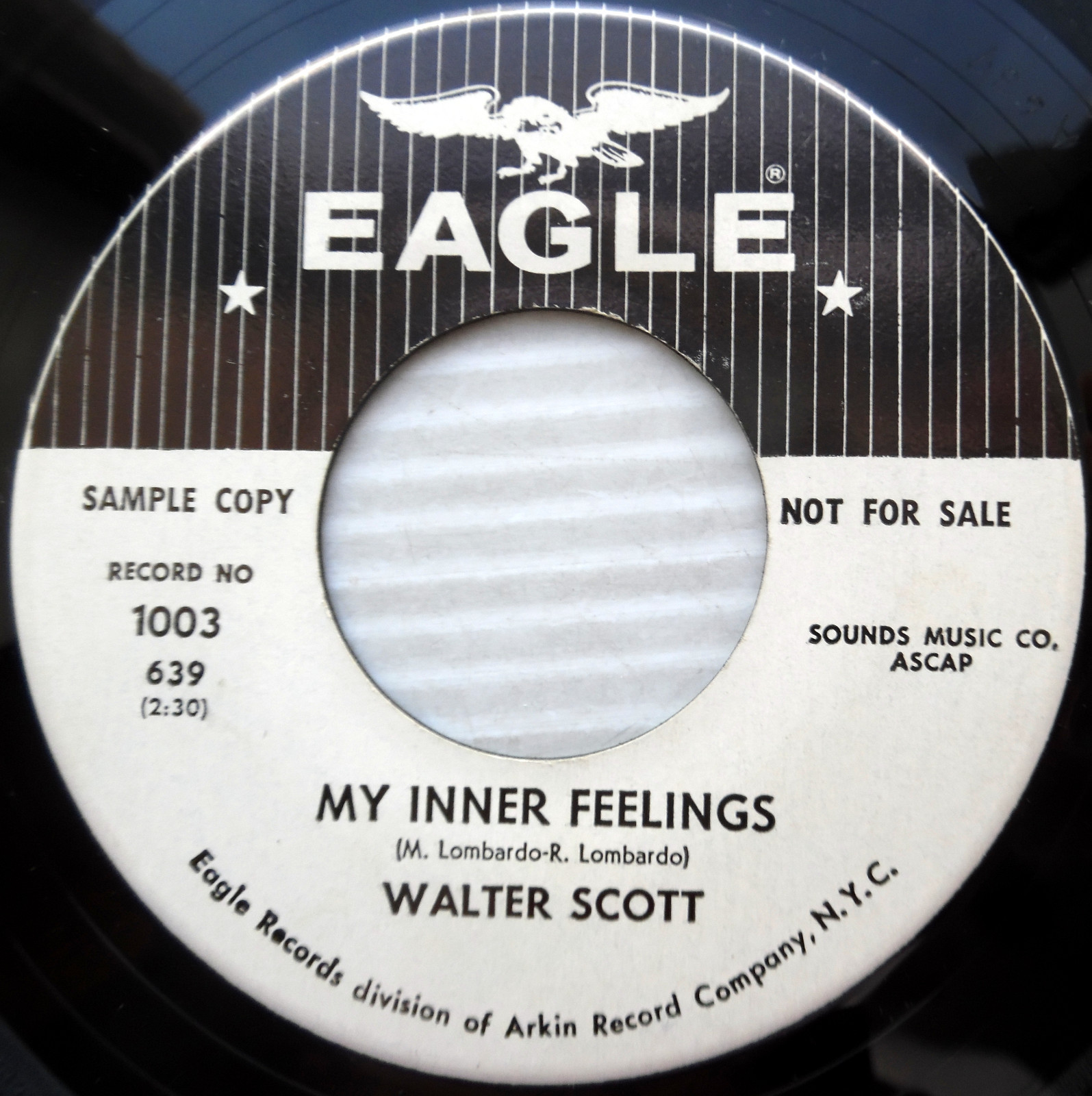 WALTER SCOTT pop swing promo 45 ON THE WAY OUT MY INNER FEELINGS vg+ ...