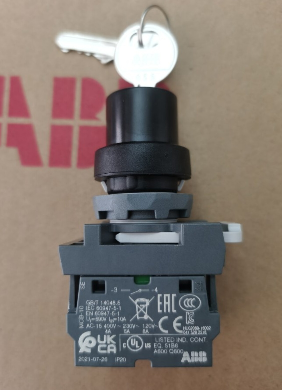 ABB key switch M3SSK1-401-20 2 normally open | eBay