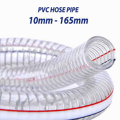 Heavy Duty Braided Wire Reinforced Clear Flexible PVC Hose Pipe - Water ...