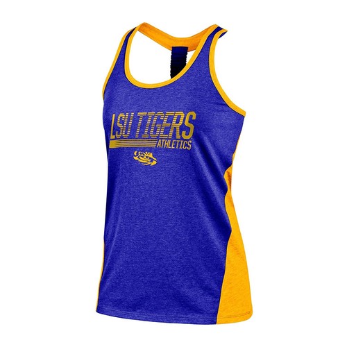 LSU Tigers NCAA Women's 80/20 Tank Top Scrunch Back Champion Shirt-NEW ...