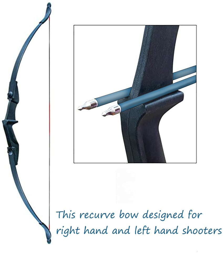 57'' Archery Takedown Double Rest Recurve Bow Arrow Sets for Beginner ...