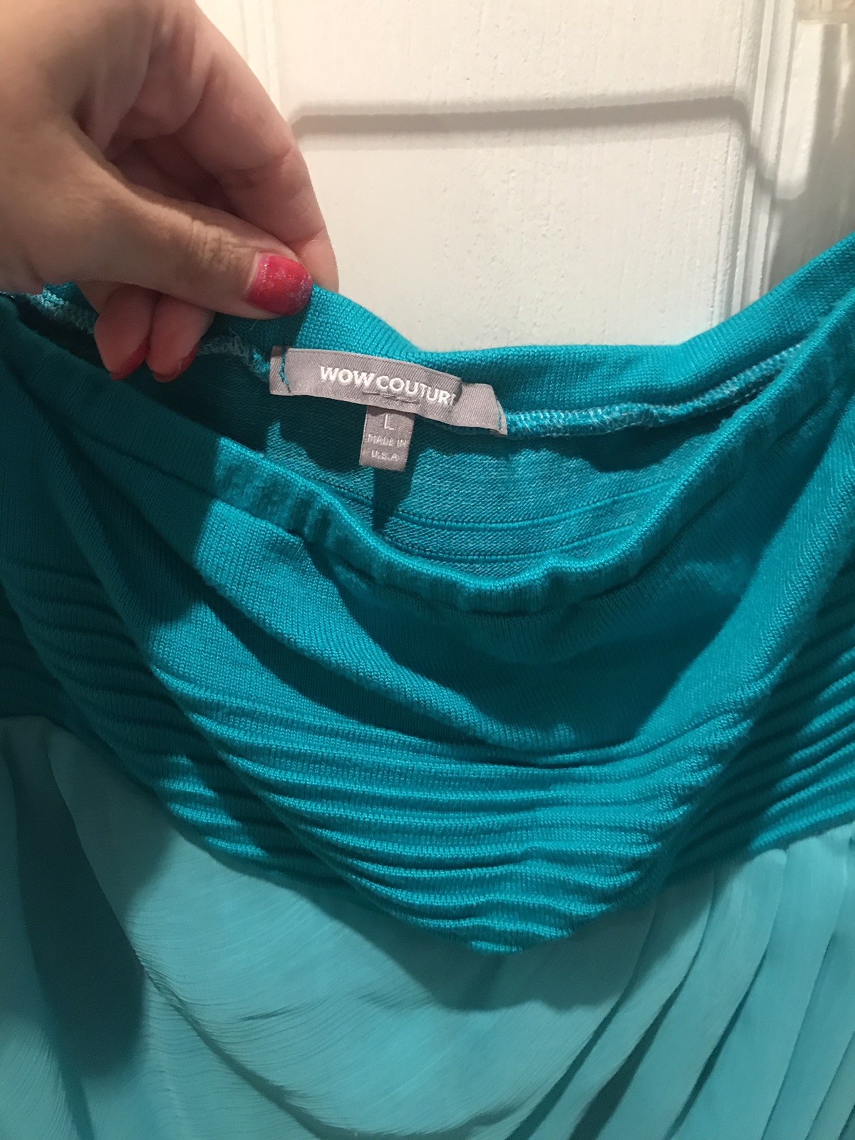 Turquoise Green Strapless Tube Dress Size L | eBay