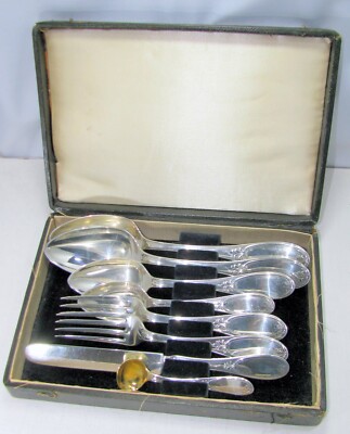 8 Piece Henry Hebbard & John Polhamus Sterling Silver Empire Flatware ...