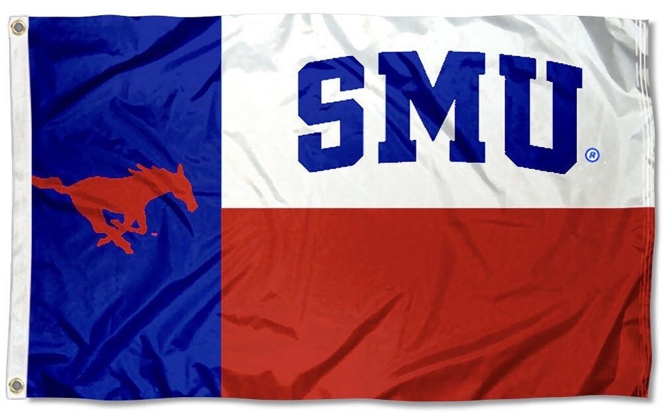 Southern Methodist University SMU Mustangs Logo Texas Style Flag 3x5 | eBay