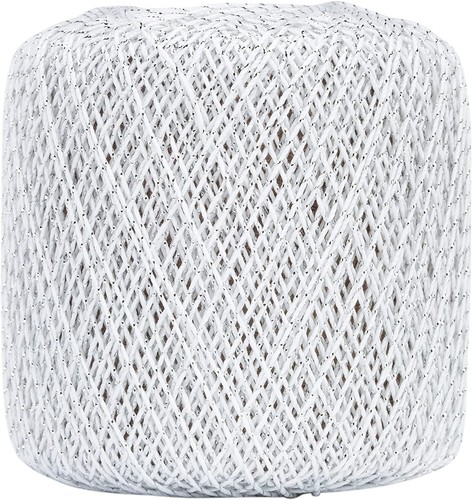 Aunt Lydia's Metallic Crochet Thread Size 10 White Silver 4 Spools for ...