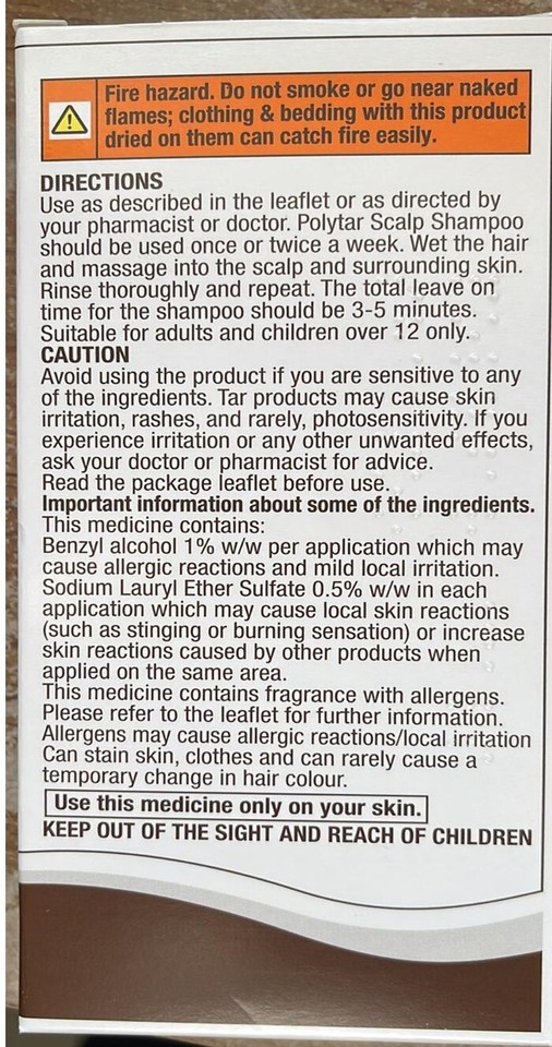 Polytar Scalp Shampoo Coal Tar 4%- 150ml 2 Bottles Expiry= 10/2027 ...