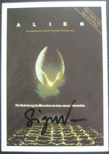 Sigourney Weaver signiert Alien signed orig. Cinema Karte Unterschrift ...