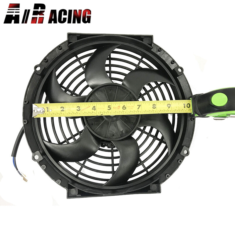 1 X 10" Black Electric Slim Push Pull Engine Bay Cooling Radiator Fan ...