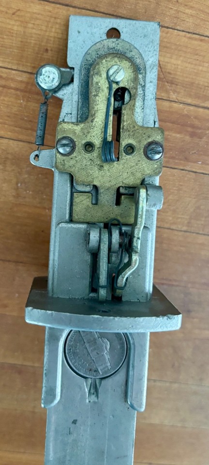 ABT 5 Cent Coin Slot Vending Machine Chute Antique Steel & Brass USA | eBay