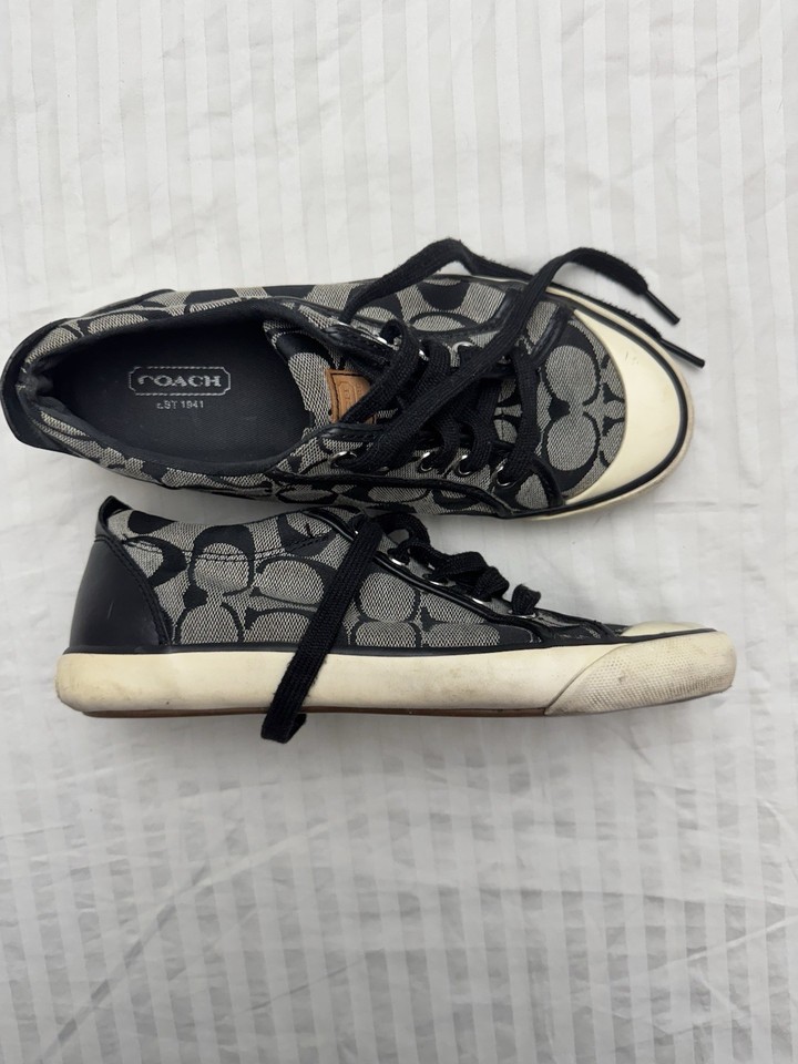 Womens Coach Barrett Signature Canvas Low Top Sneakers | eBay UK