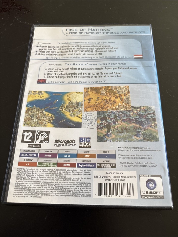 Rise Of Nations Gold Edition Ubisoft Exclusive Netherlands Version (PC ...