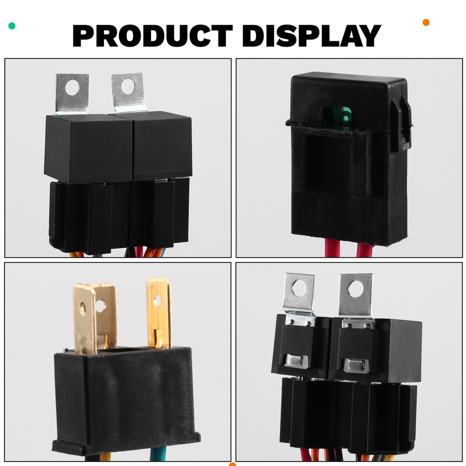 Car H4 12V LED Headlights Relay Wiring Harness Kit High Low Enhancer ...