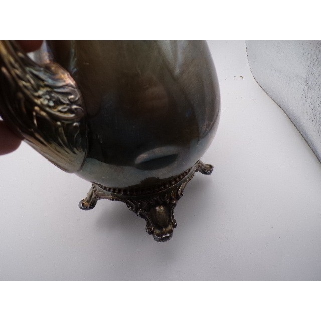 Vintage Silver Plated Footed Coffee Pot Teapot Server Ornate Handle ...