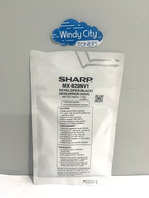 Sharp MX-B20NV1 Developer Black 170 Gram Bag For Use In Sharp MX-B201D ...