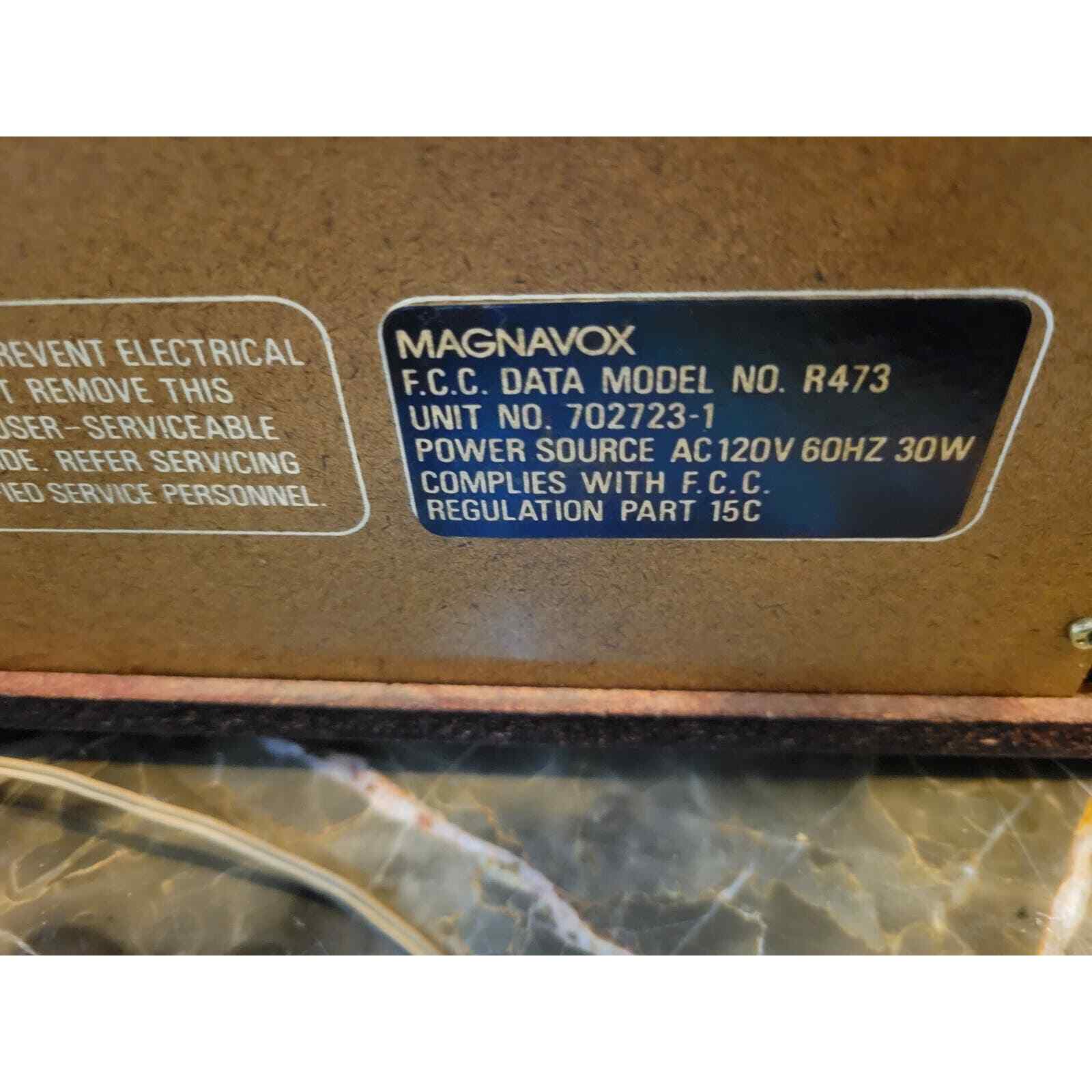 Magnavox Combo Turntable Tuner Cassette Receiver Model R473 Multi-Play ...