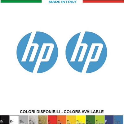 KIT 2 ADESIVI HP LOGO mm.50x50 - STICKERS AUFKLEBER PEGATINAS DECALS ...