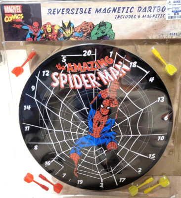 Marvel Comics the Amazing Spider-Man Reversable Magnetic Dartboard and ...