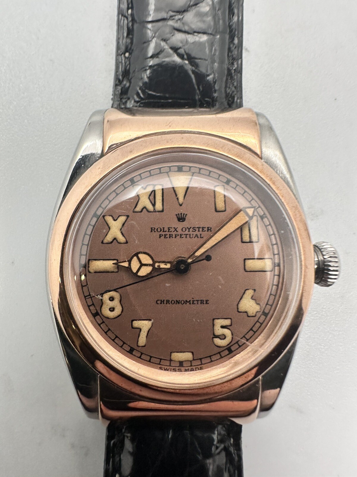 Rolex Hooded Bubble Back Watch Stainless & Rose gold | eBay