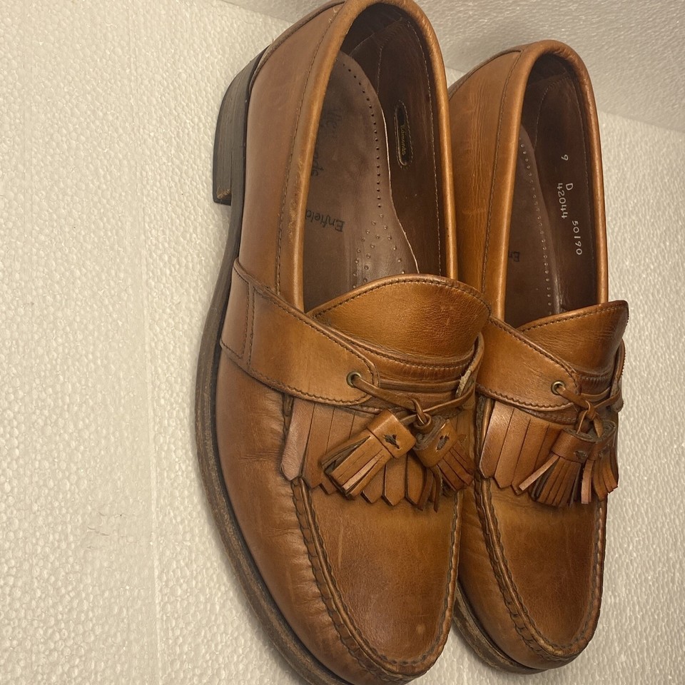 Allen Edmonds Maxfield Mens Size 9D Brown leather Slip On Tassel ...