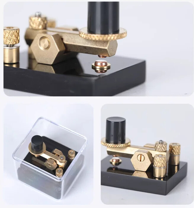 Mini Manual Brass CW Morse Code Keyer for HF RADIO Shortwave ...