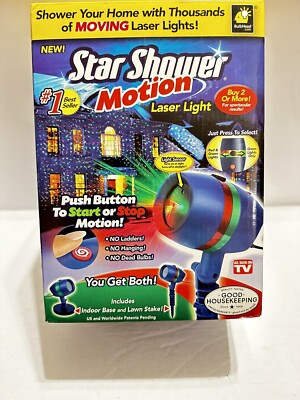 Star Shower Motion Laser Lights Projector. Projects Red/Green Laser ...