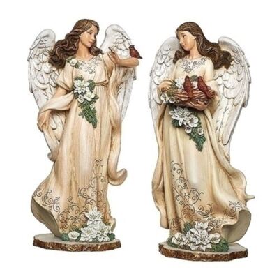 Roman Joseph Studio Pair of Christmas Angels with Cardinals-633347 | eBay