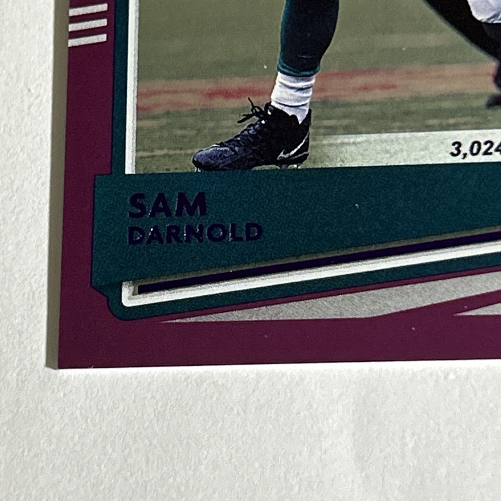 Sam Darnold 2020 Donruss #191 Purple Parallel 221/500 Season Stat Line ...