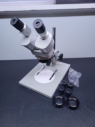 Carton Binocular Stereo Microscope w/ Additional Lenses | eBay