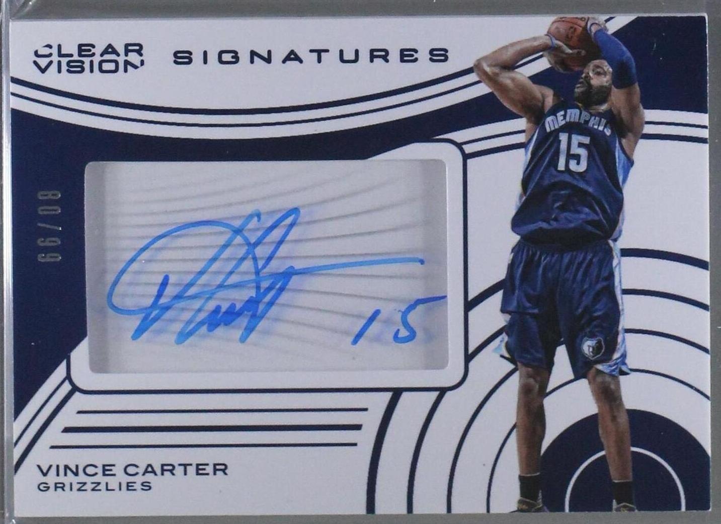 2015-16 Panini Clear Vision - Signatures Vince Carter #CVS-VC /99 (AU ...