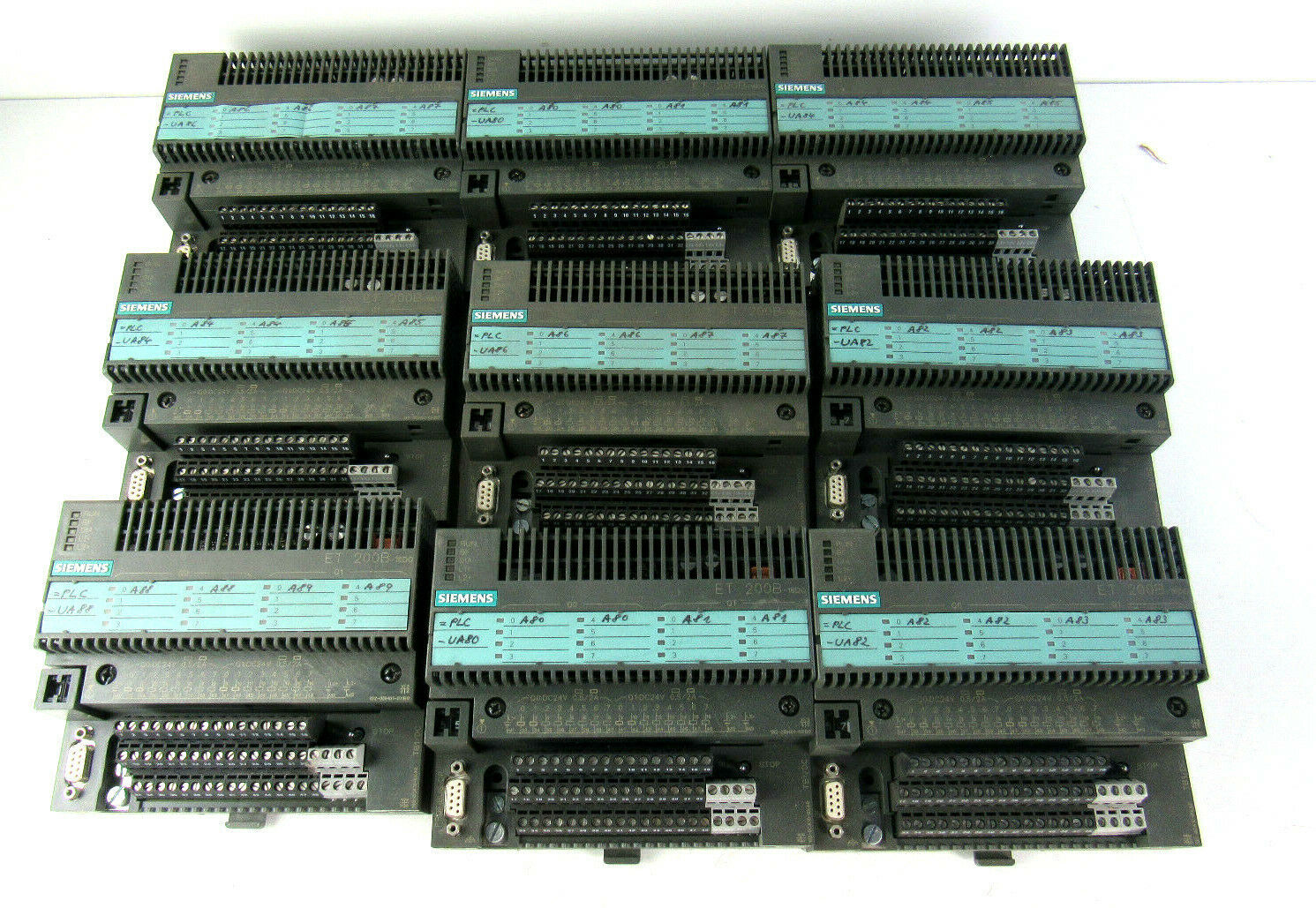 lot of 9x Siemens SIMATIC ET200B 6ES7132 132-0BH01-0XB0 + 6ES7193 193 ...