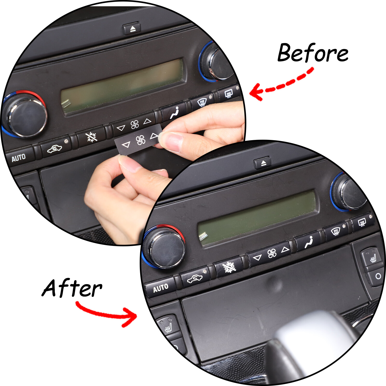 Dash A/C Climate Control Button Cover Repair Decals Trim For Corvette ...