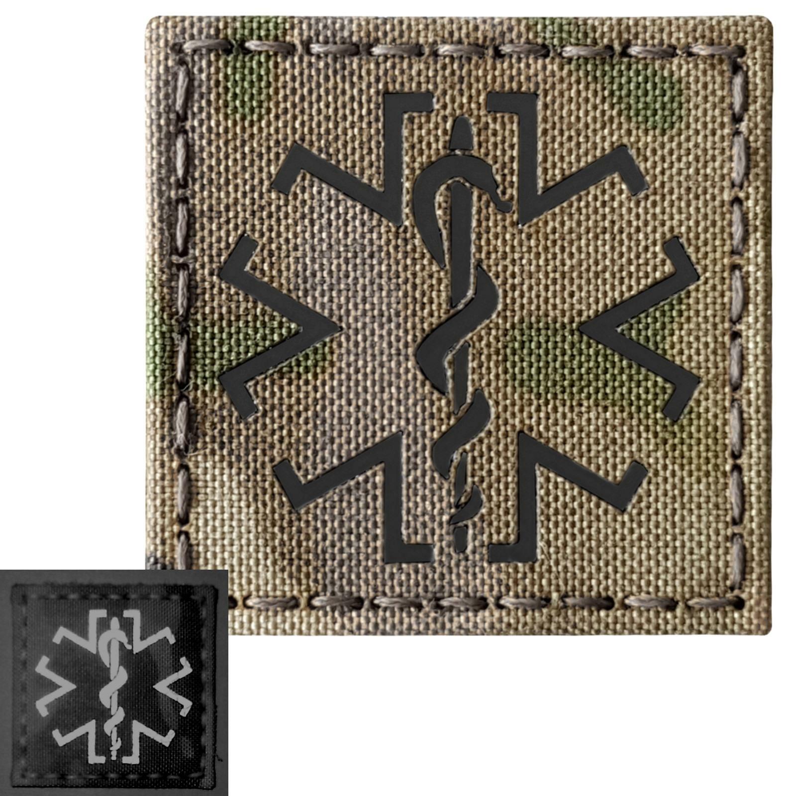 infrared IR star of life medic EMS multicam morale tactical 2x2 laser ...