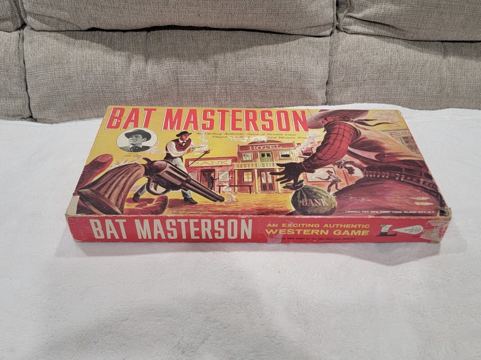 1958 Bat Masterson Board Game - Lowell 99.9% Complete (MISSING THE RED ...