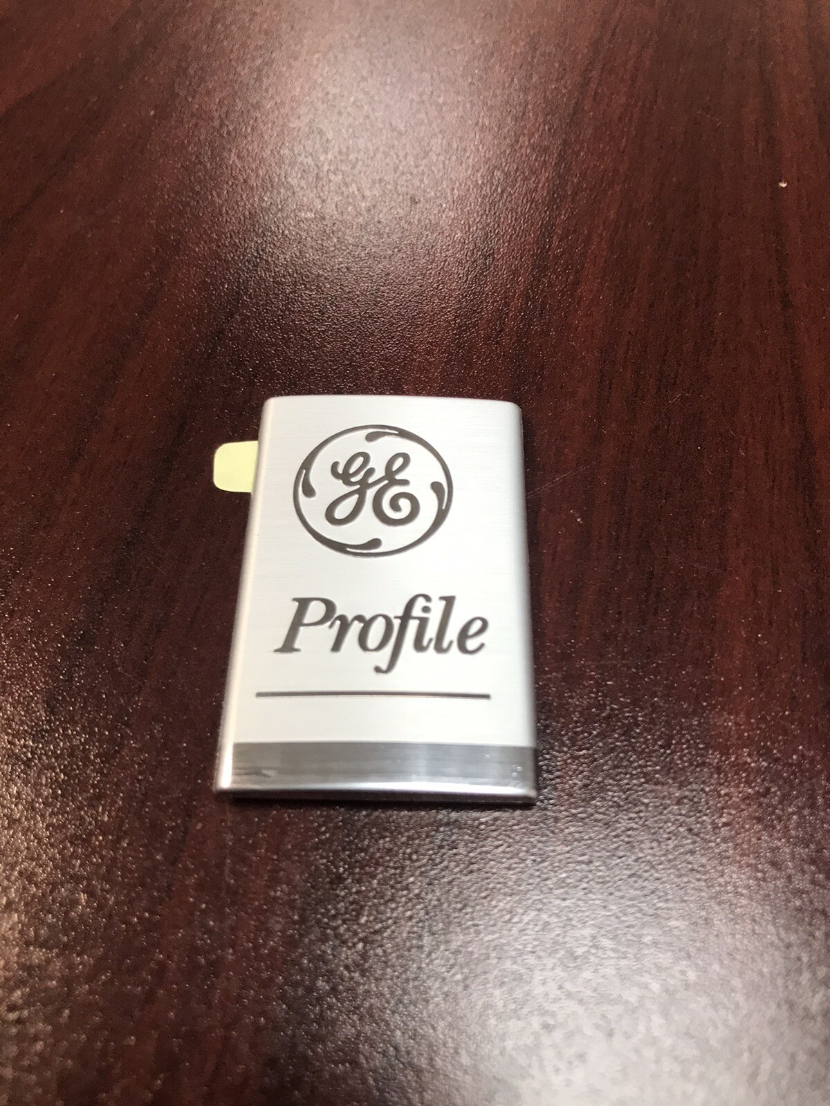 GE Profile Badge Nameplate, Two Tone Silver with GE logo, OEM New, set ...