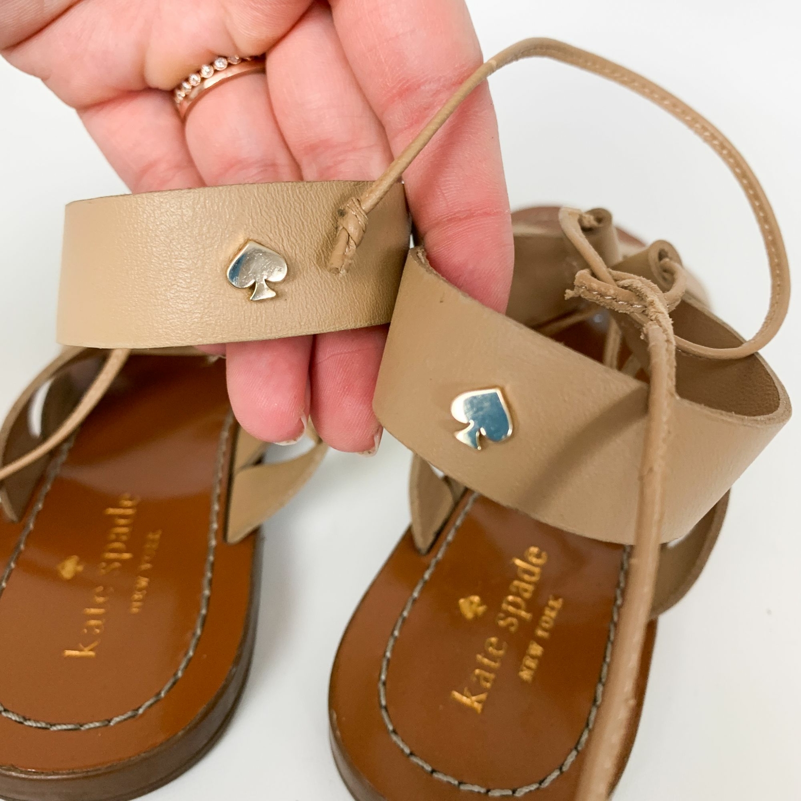 Kate Spade New York sumo gladiator tan sandals 7 - Gem
