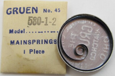 Gruen 580 581 582 ... watch movement part blue mainspring no friction ...