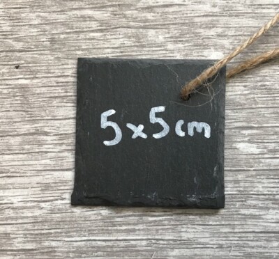 X 6 Handmade Slate Mini Chalkboard Name Tags Wedding Favours Party’s ...