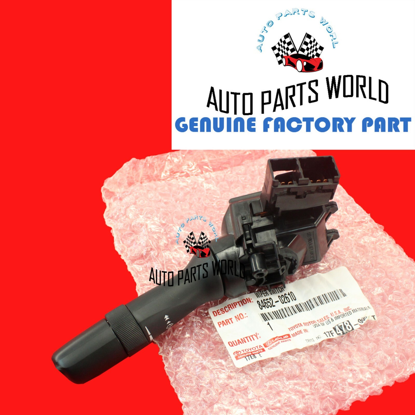 GENUINE TOYOTA TACOMA TUNDRA WINDSHIELD WIPER INTERMITTENT SWITCH 84652 ...