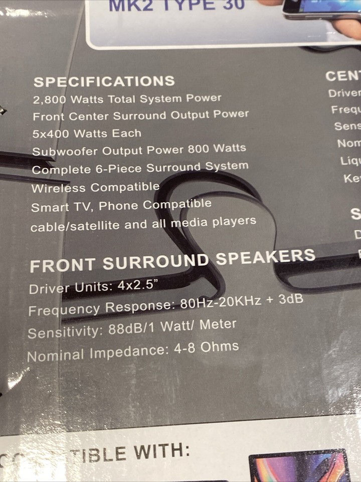 Mk2 Acoustics Elite Edition 7.1 Smart Theater Speakers. Wireless. Brand ...