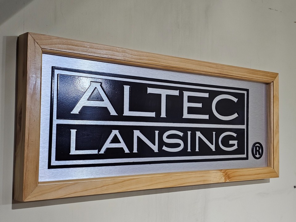 Altec Lansing Badge Logo Emblem Made Wood and Metal New Item | eBay